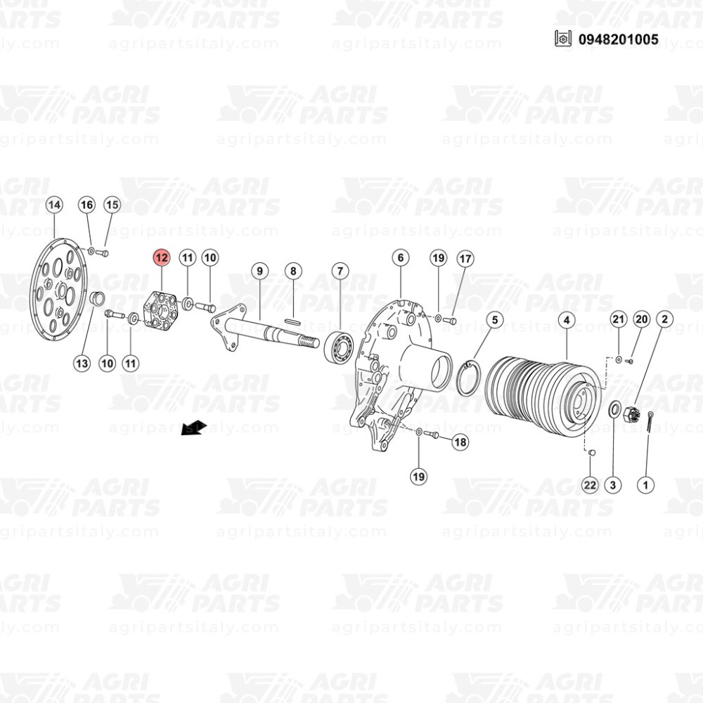 0006494821 - JOINT ÉLASTIQUE TORSIONNEL - Agri Parts Italy